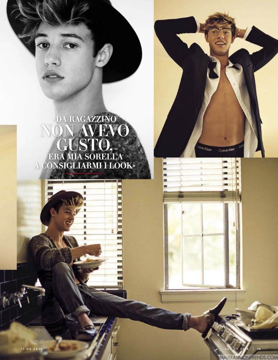 Cameron Dallas para Vanity Fair Italia Agosto 2016 por Mike Rosenthal