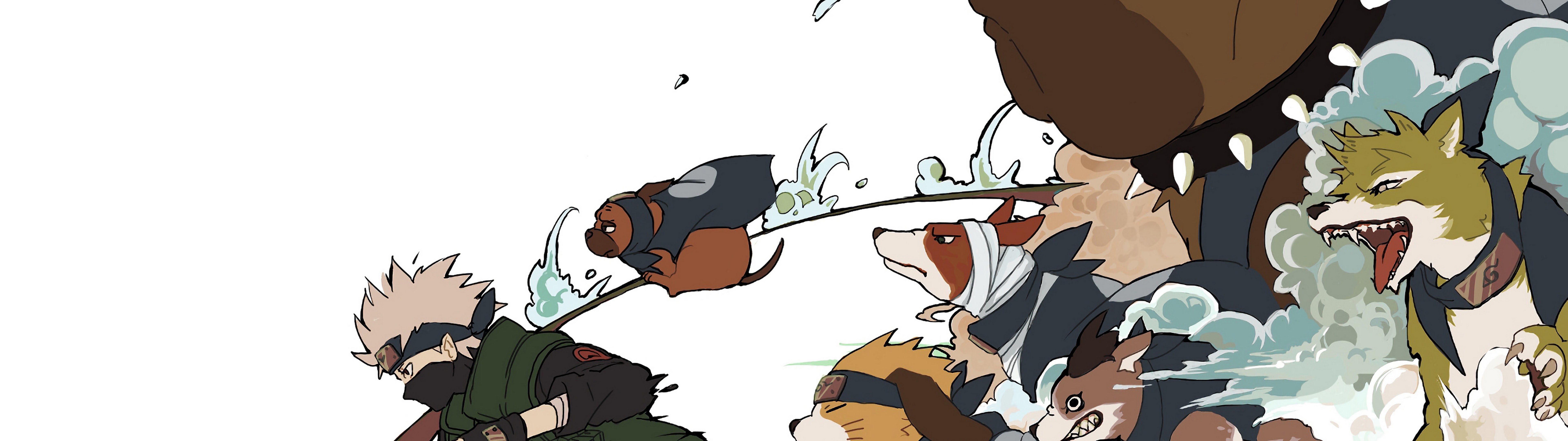 Kakashi, Dogs, Summon, 4K, #21 Wallpaper PC Desktop