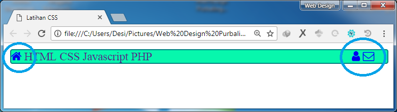 Materi 13 : Membuat Icon dengan CSS | Web Design Purbalingga