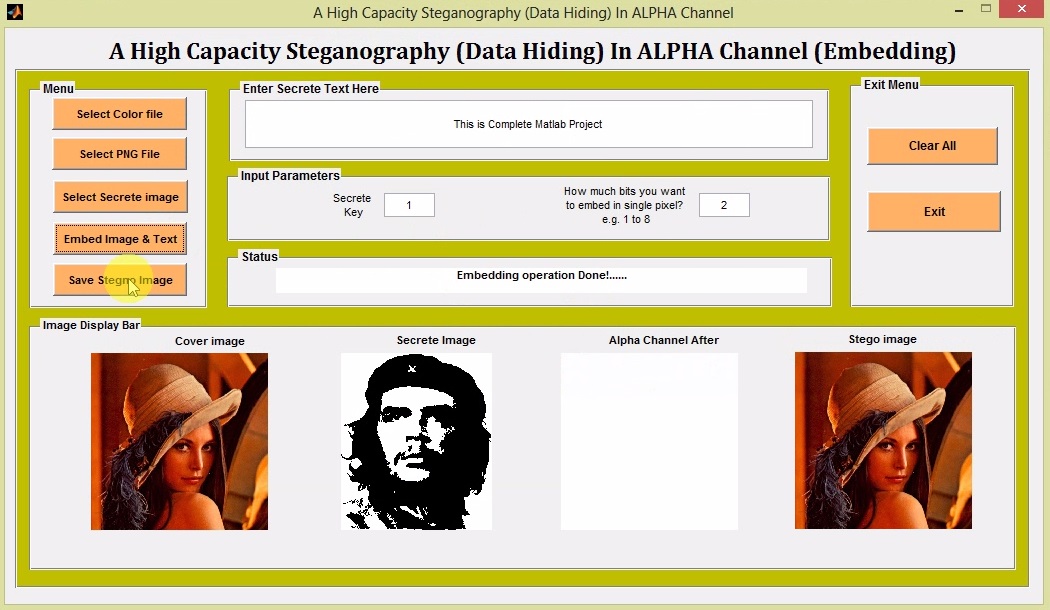 Image And Text Steganography For Data Hiding Matlab Project With Source Code ~ Engineering Projects