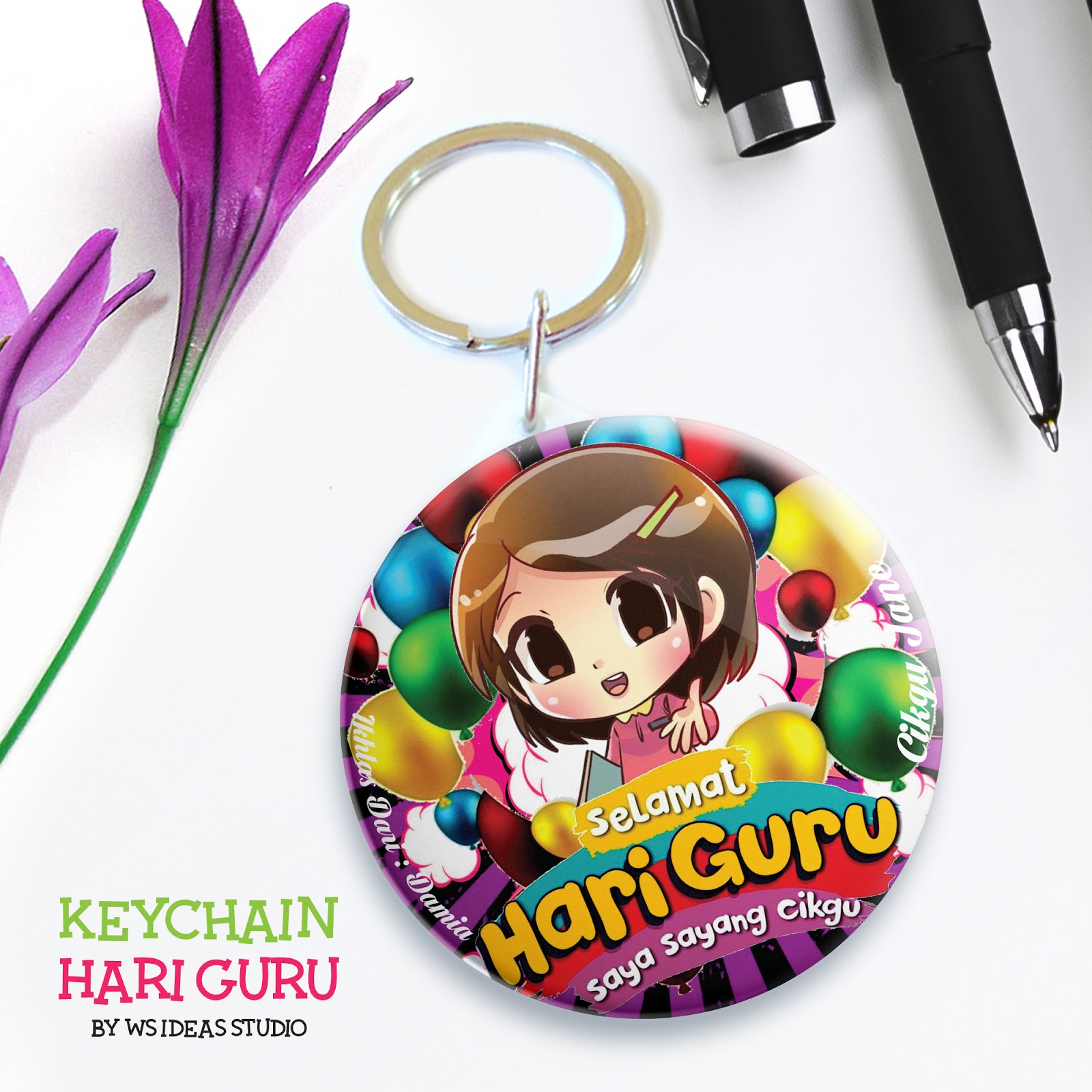 Wedding Stuff Malaysia: Keychain Hari Guru 2019