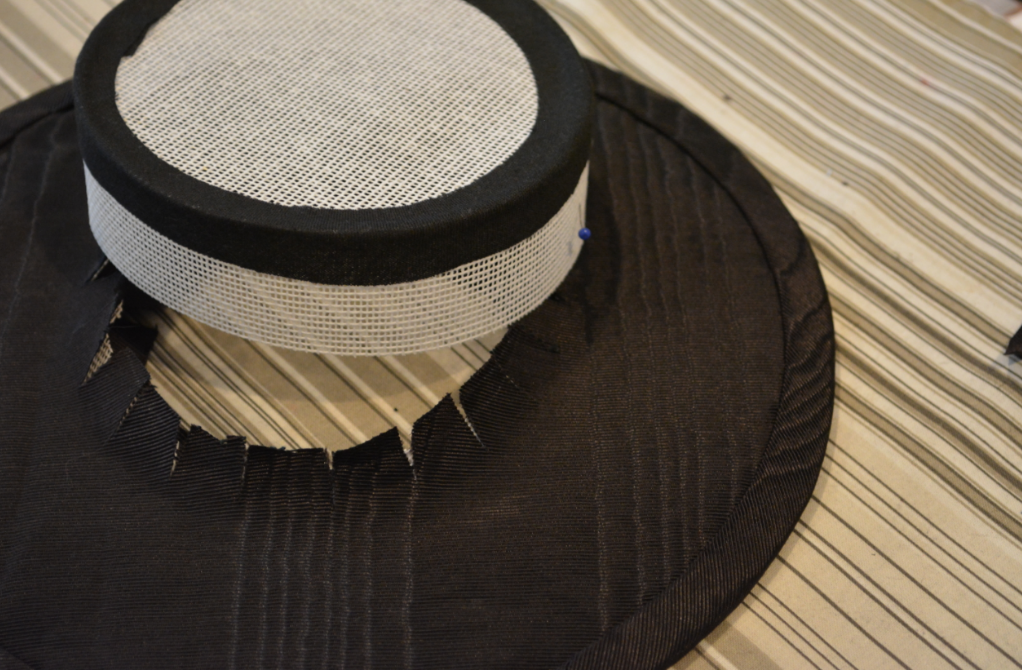 The Closet Historian: Making a Brimmed Hat: Covering The Brim