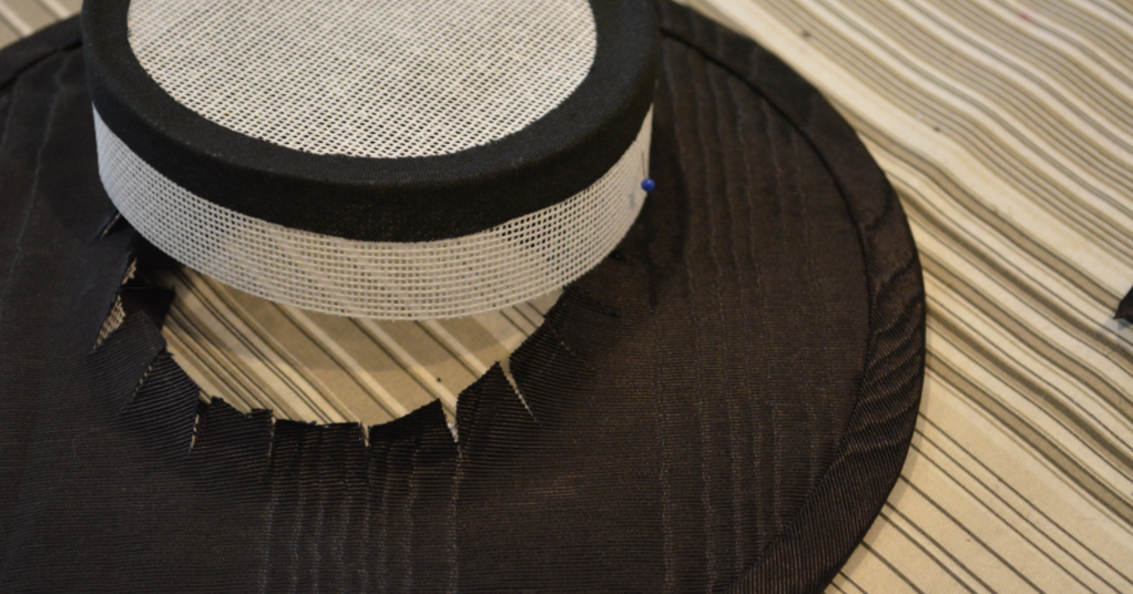 The Closet Historian: Making a Brimmed Hat: Covering The Brim