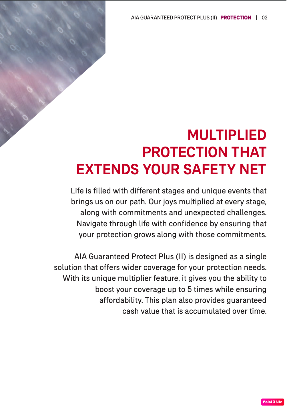 Insurance Brochure: AIA GUARANTEED PROTECT PLUS (II)