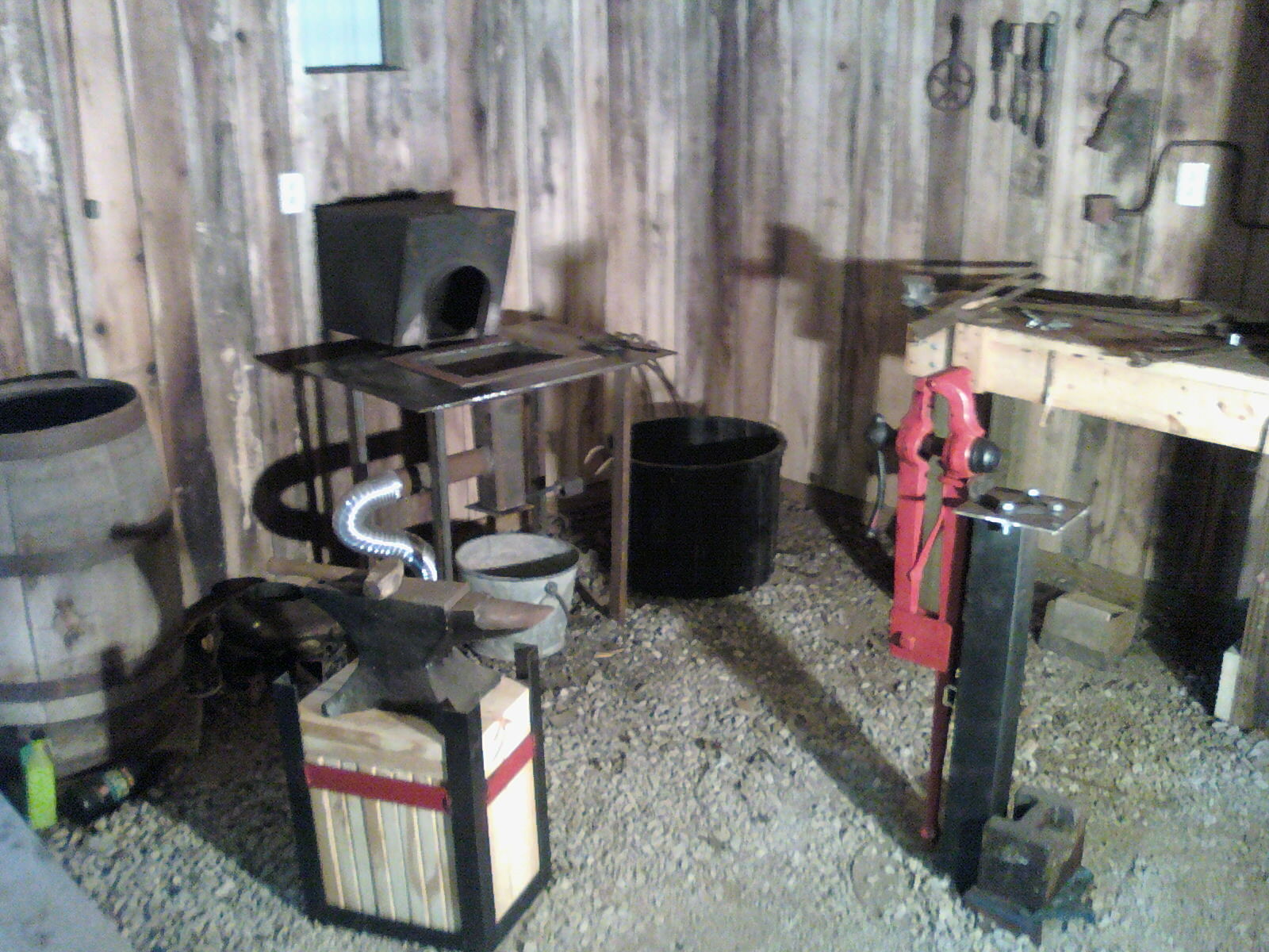 My Life on the Farm: New Blacksmith Shop Setup, and Table!!!!!!!!