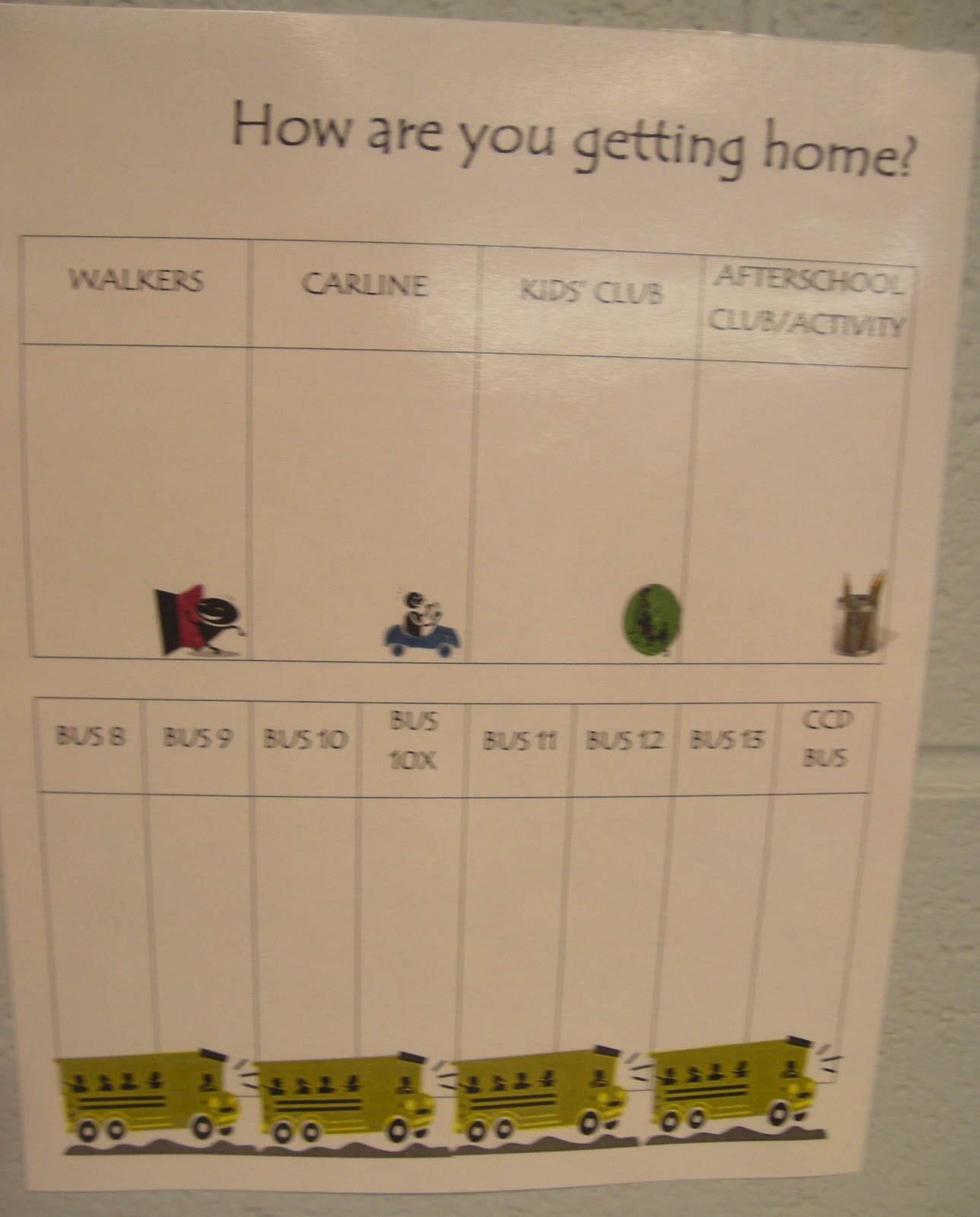 An O.C.D. Teacher: How are you getting home?