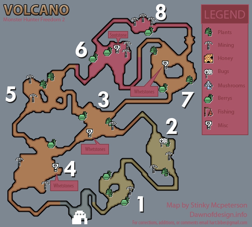 GUIDE OF MONSTER HUNTER 2 DOS: ALL MAP