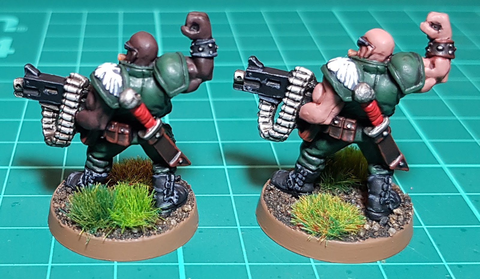 Classic Catachan metal minis painted