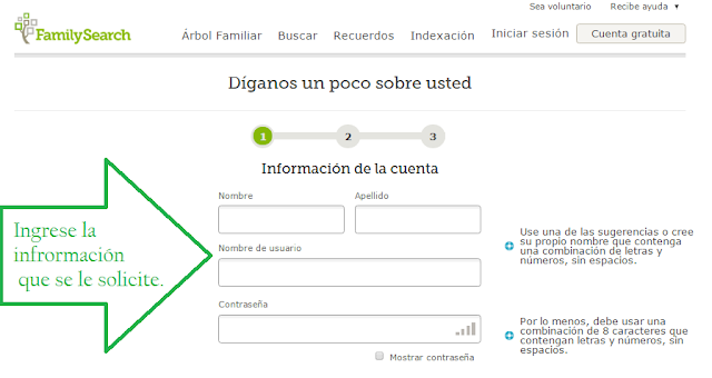 Nuevos en FamilySearch Indexing: Inscripcion en una Cuenta LDS
