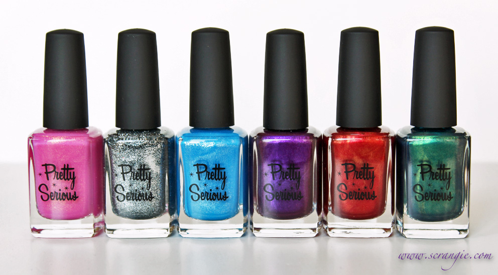 Scrangie: Pretty Serious Cosmetics In The Night Collection Swatches and ...