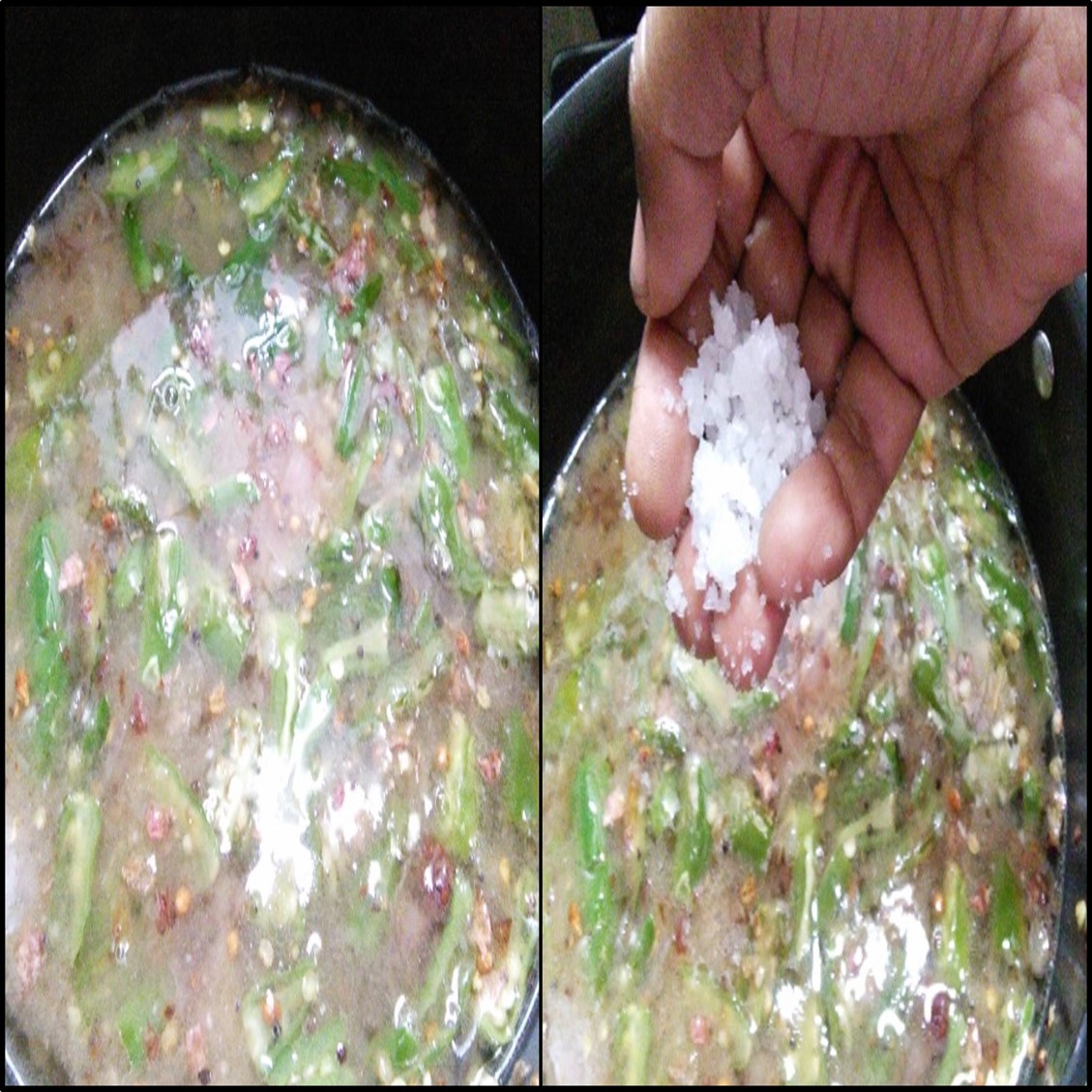 Puli Milagai (Green chilly in tamarind sauce)