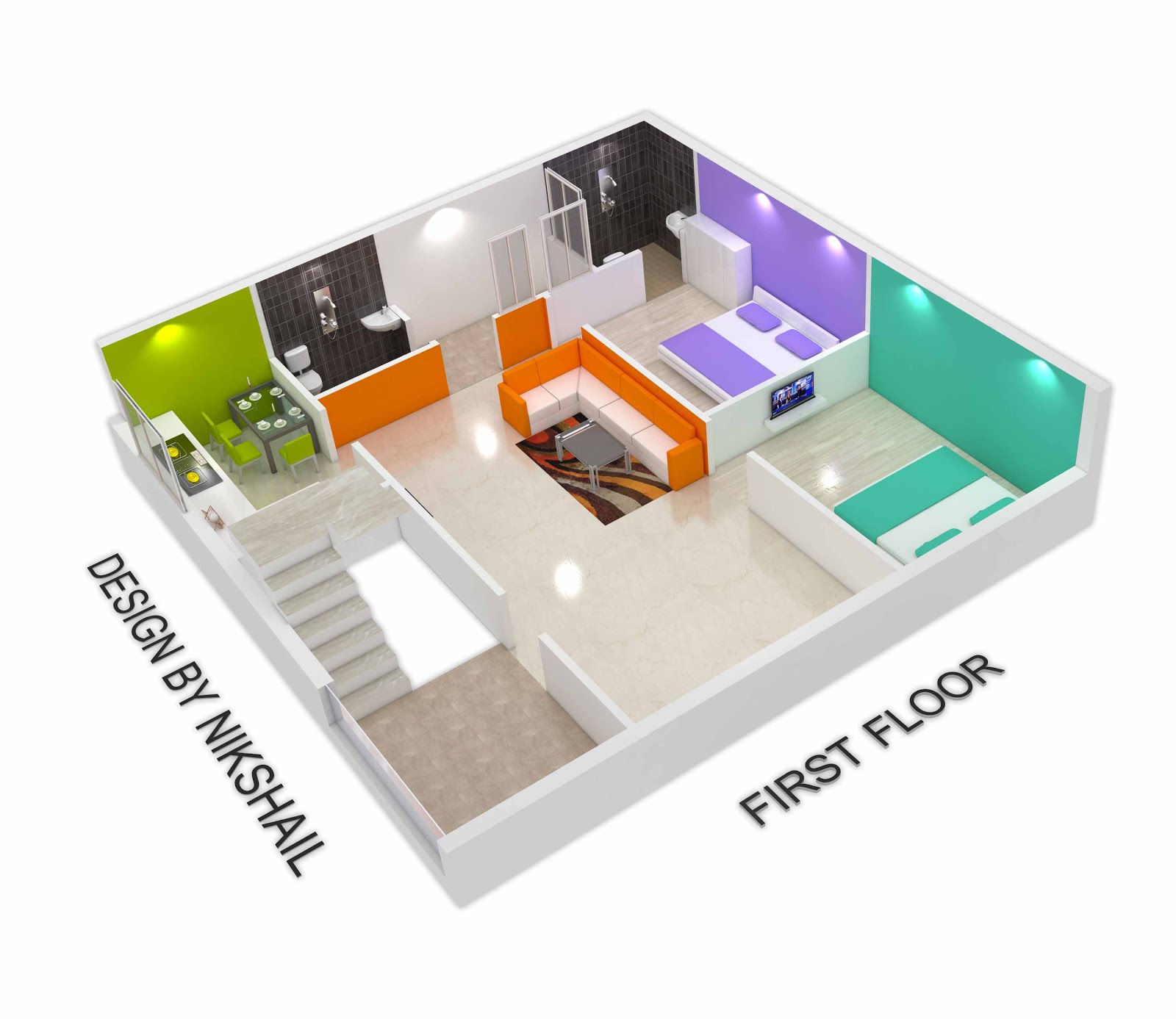 30x30 House Plan With 3d Elevation