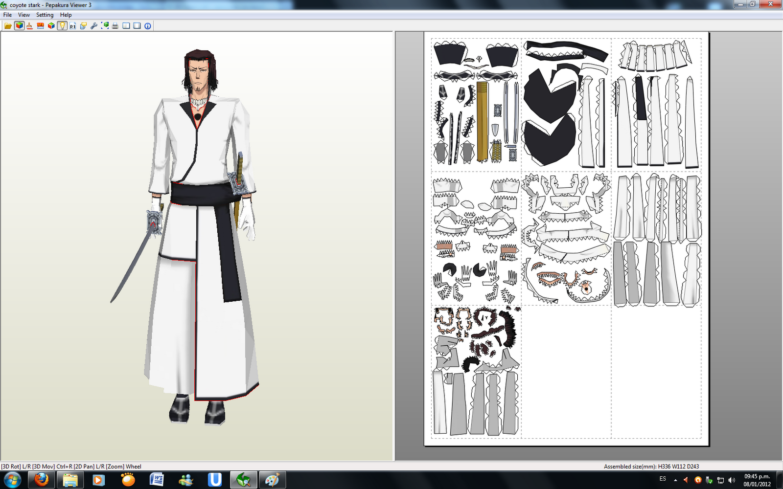 bleach papercraft: enero 2012