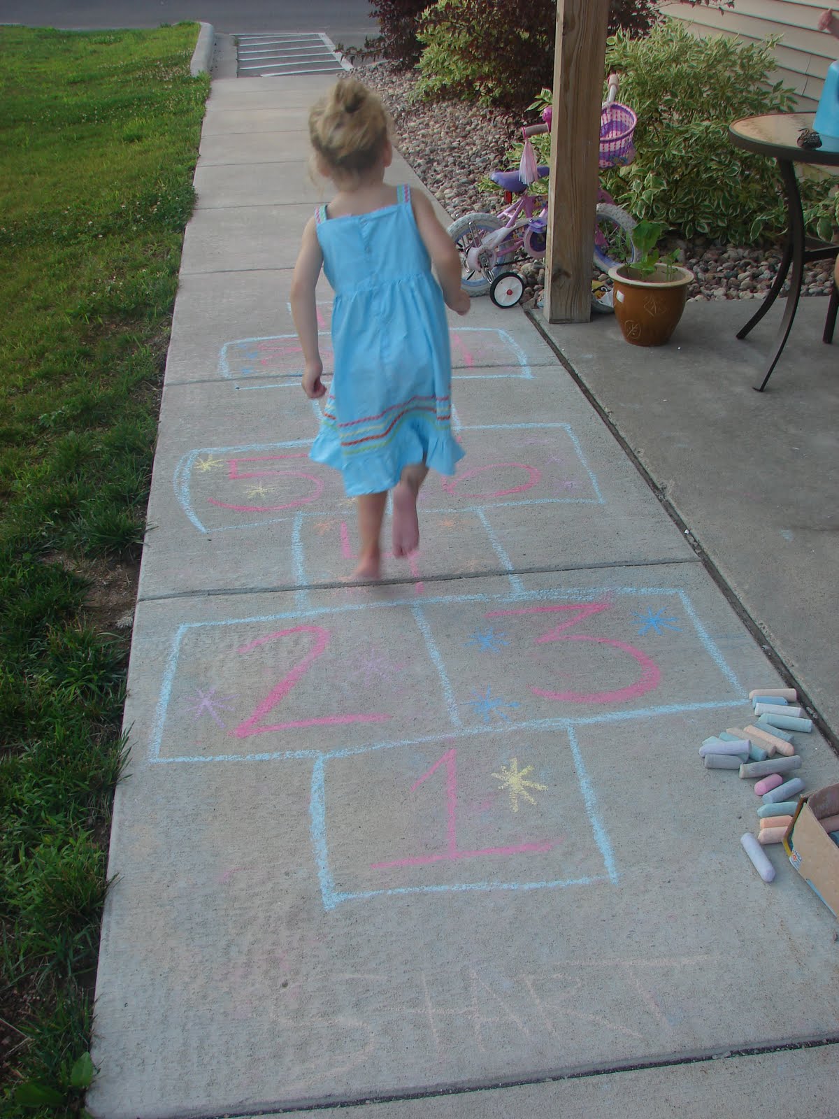 Practicing numbers with Hopscotch