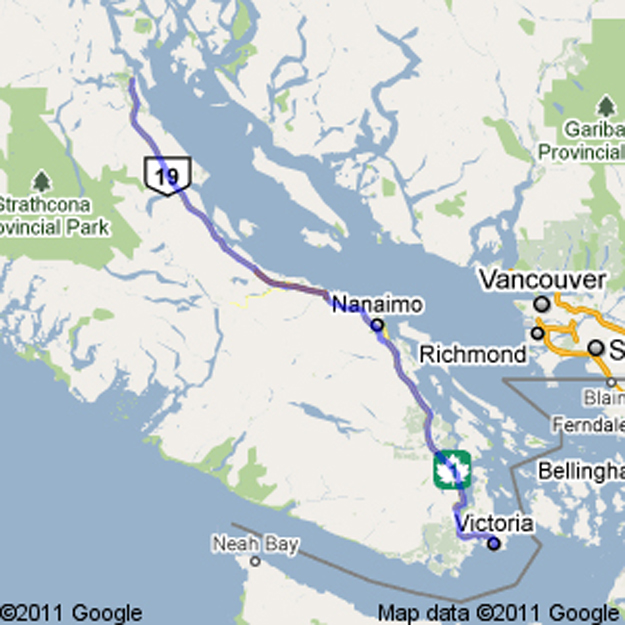 WE'RE ON THE ROAD AGAIN: Map of Campbell River, BC to Newport , OR