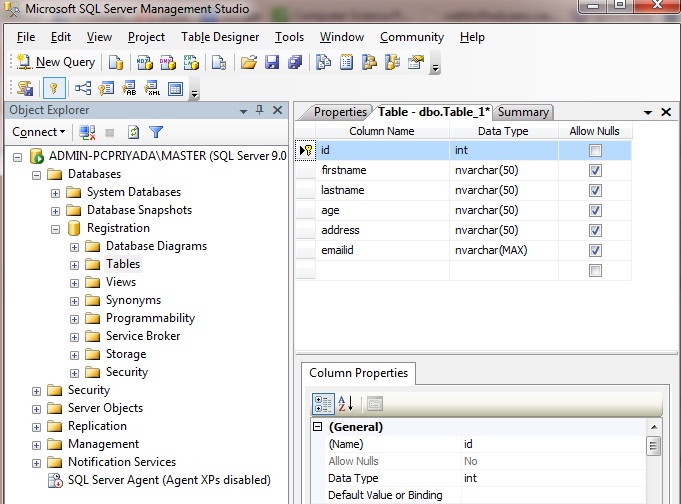 IGNOU: 2 : SQL-create Database & Table