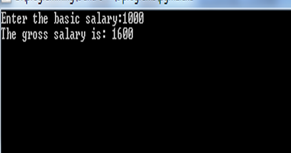 C Program 3 To Calculate The Gross Salary When The Basic Salary Is Entered Through Keyboard