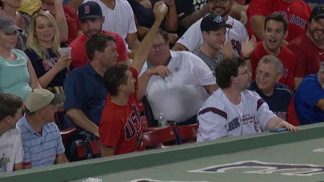 the other paper: Fan with Yankees hat catches ball at Fenway Park ...