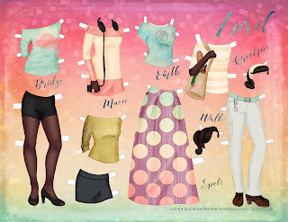Paper Doll School: April Paper Doll - Set 4