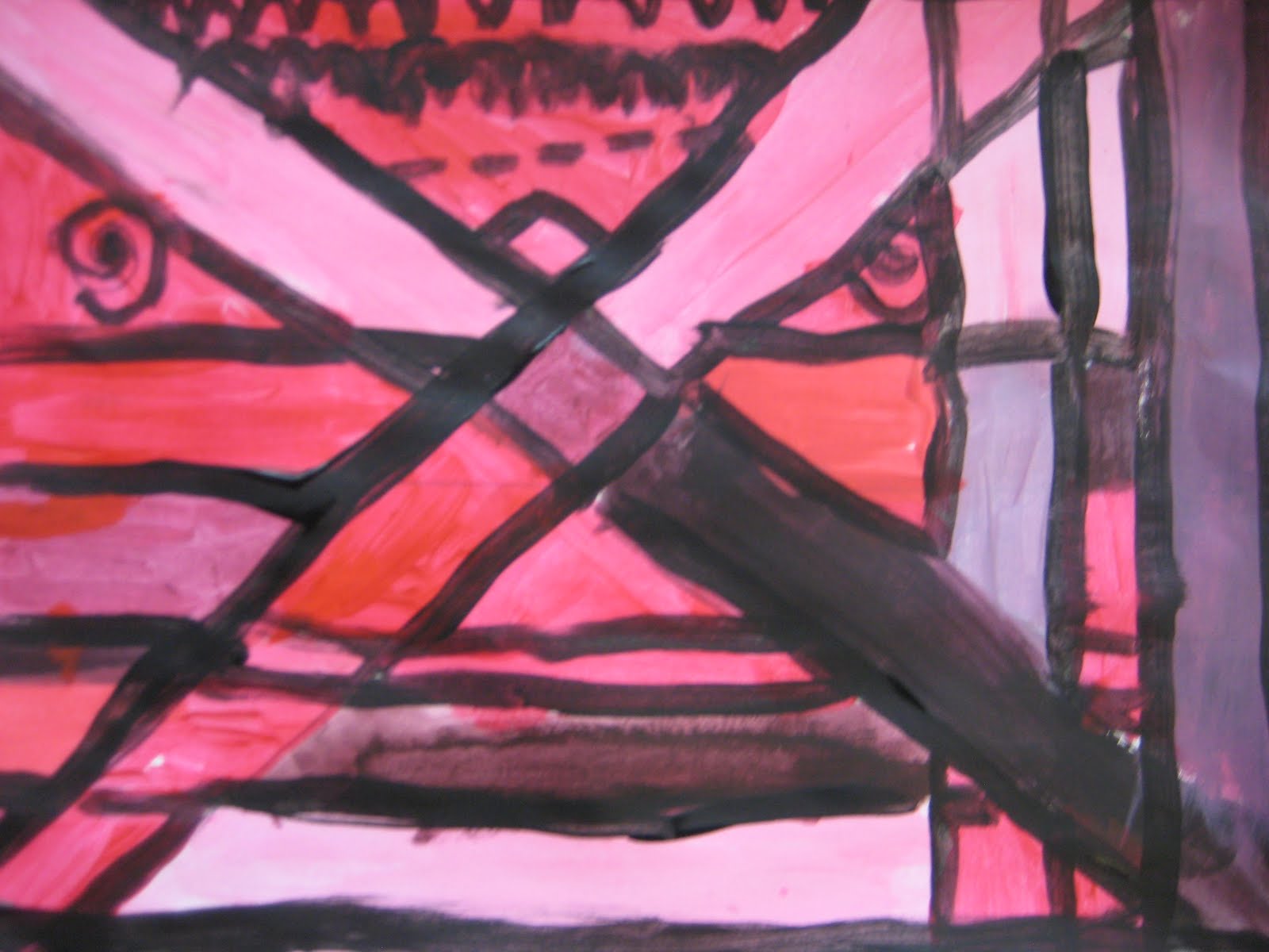 Why Walk When You Can Fly?: Fourth Grade Monochromatic Abstract Paintings