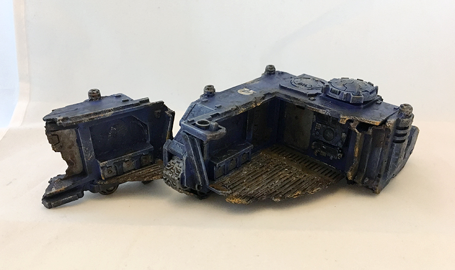 Sword of templar: Terrain Showcase - Destroyed Rhino Tank