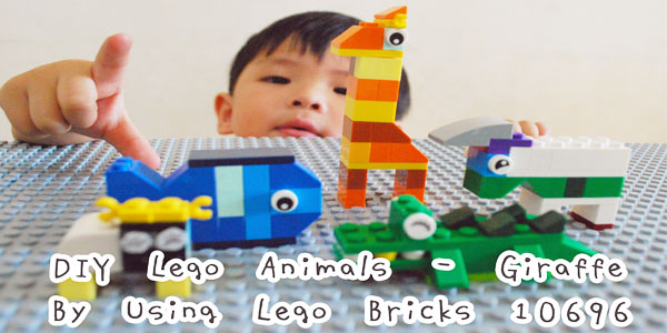 DIY Lego Animals - Giraffe by using Lego Bricks 10696