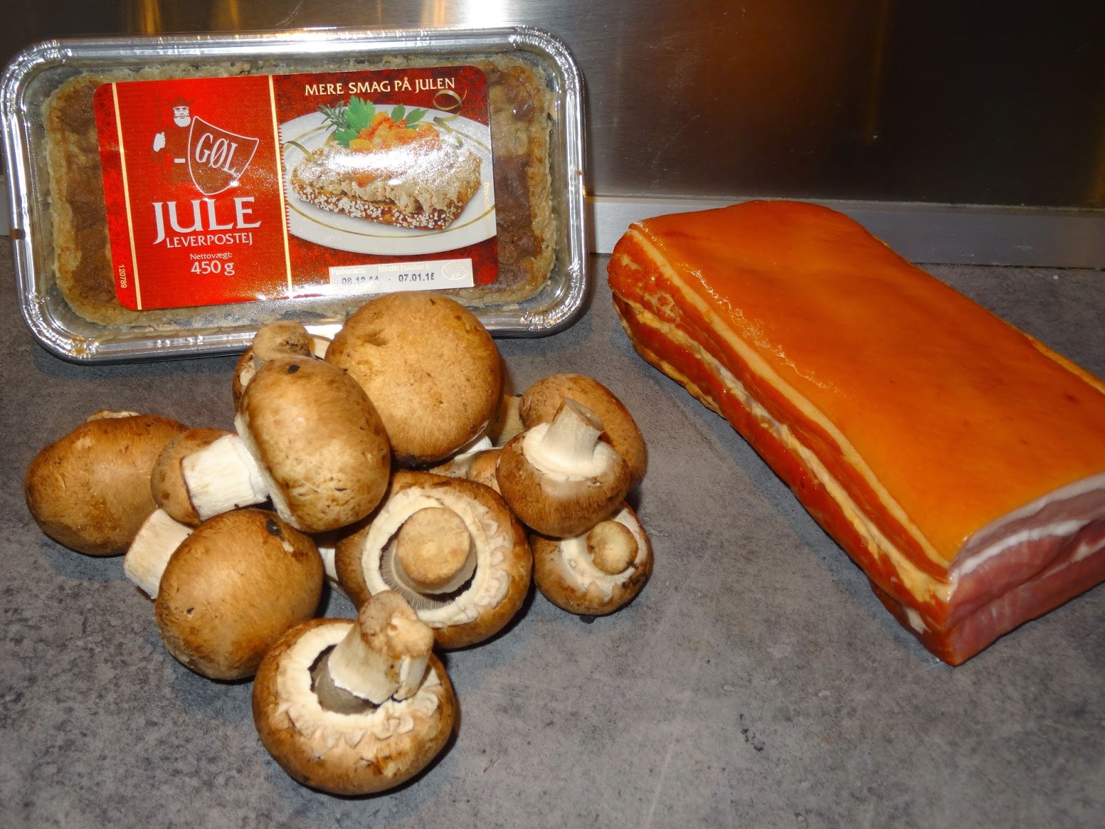 Verden ifølge Krog: Opskrift: Varm leverpostej med champignon og bacon