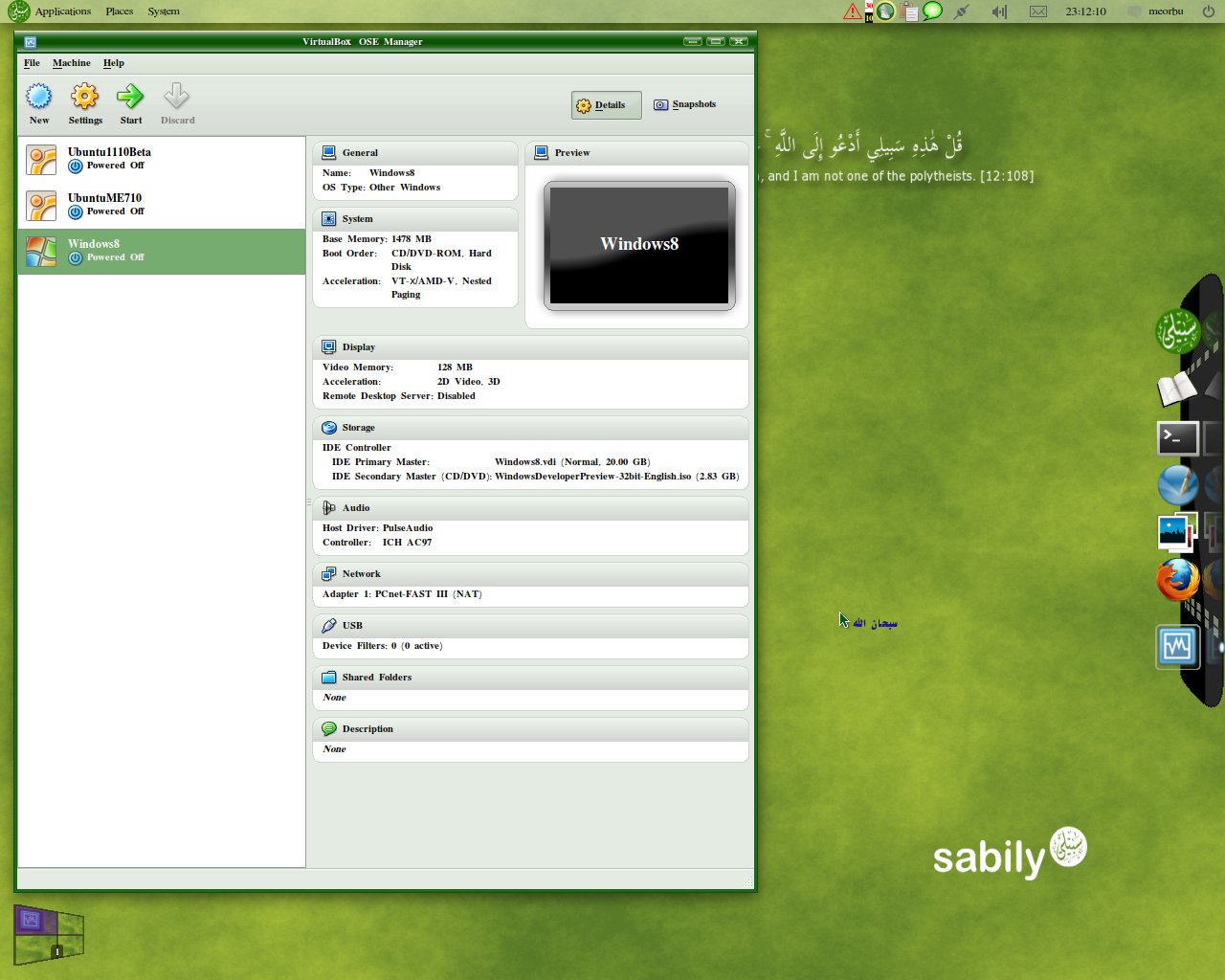 sabily blogsphere: Installing Windows 8 Inside Linux Sabily