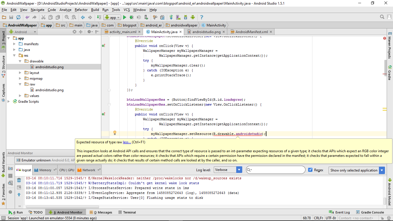 Android-er: Android Studio error: Expected resource of type raw