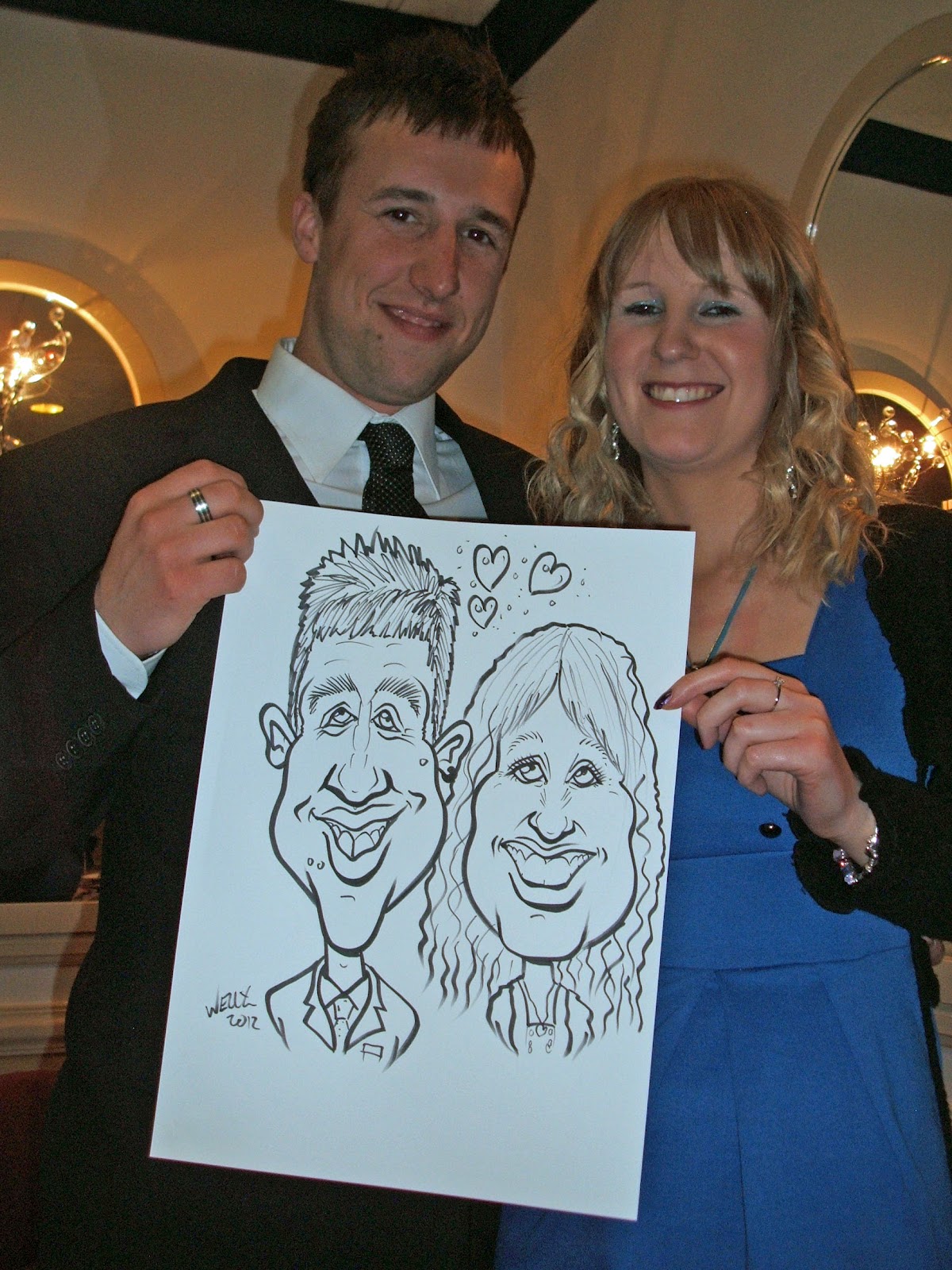 Welly's Caricatures And Cartoons: Julie and Darren's Wedding, The ...