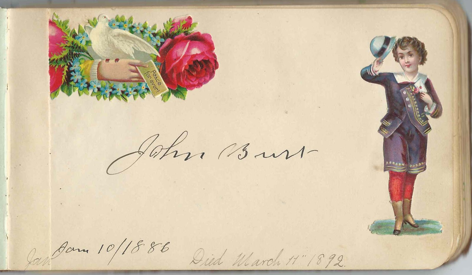 Heirlooms Reunited: 1884-1896 Autograph Album of Mary Burt of Essex ...