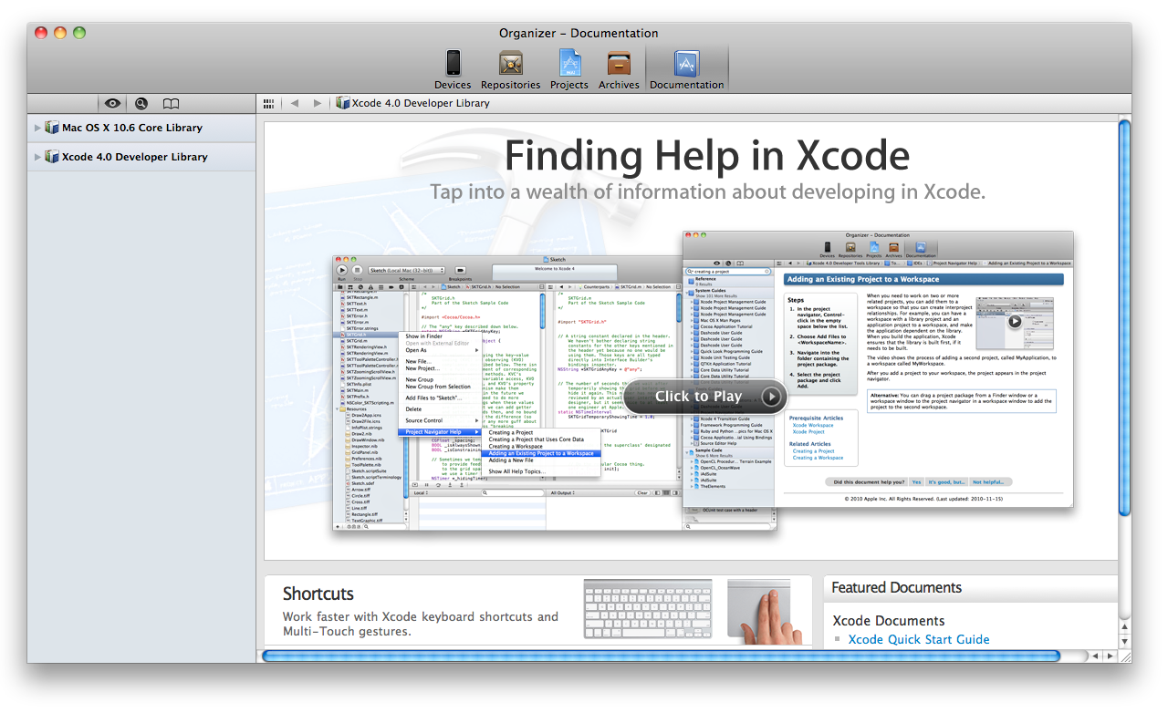 Ios Xcode4 도움말에 Ios Sdk용 Api레퍼런스 문서가 없다 Seorenn Sigsegv