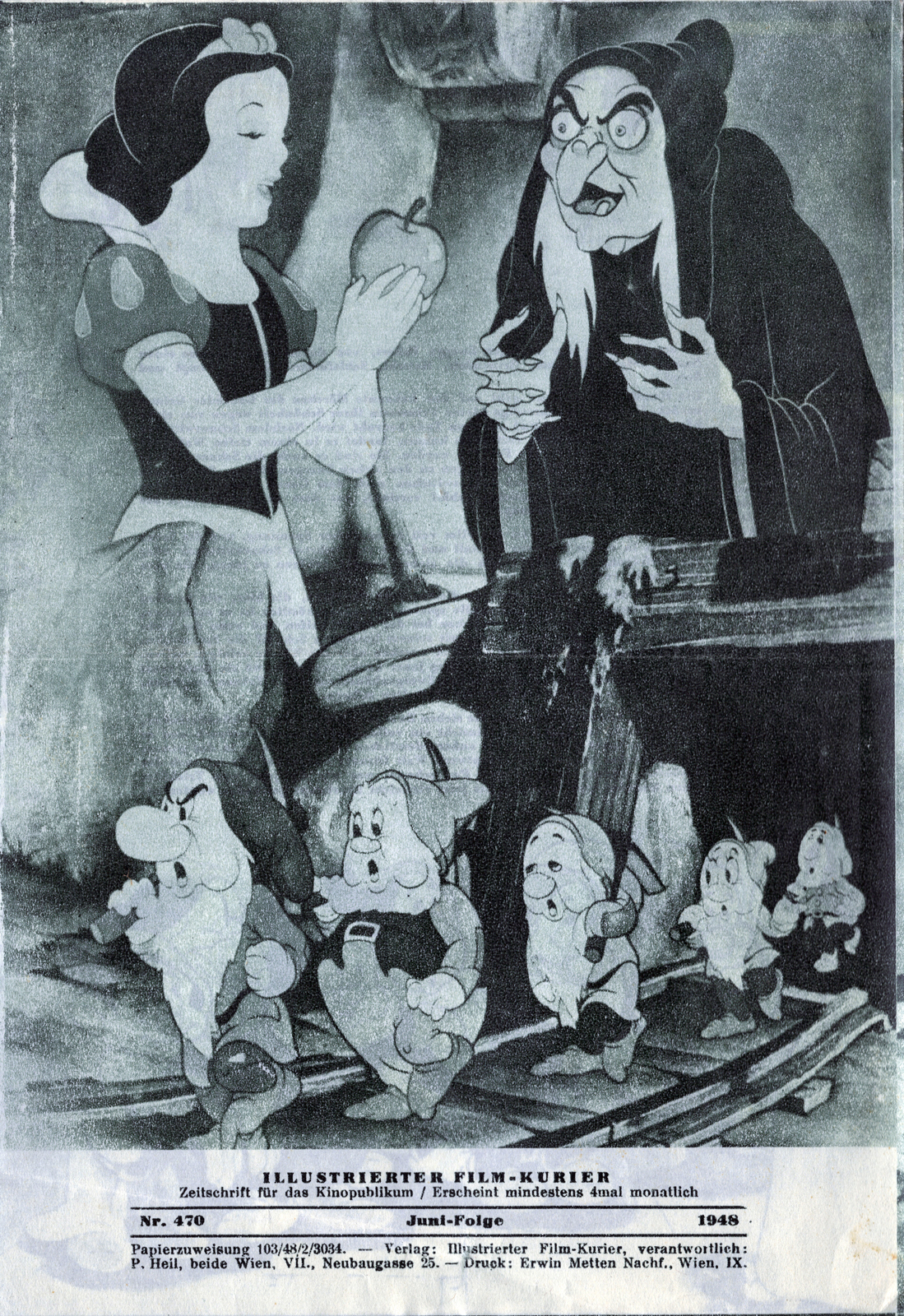 Filmic Light - Snow White Archive: 1948 Austrian Movie Theatre Program