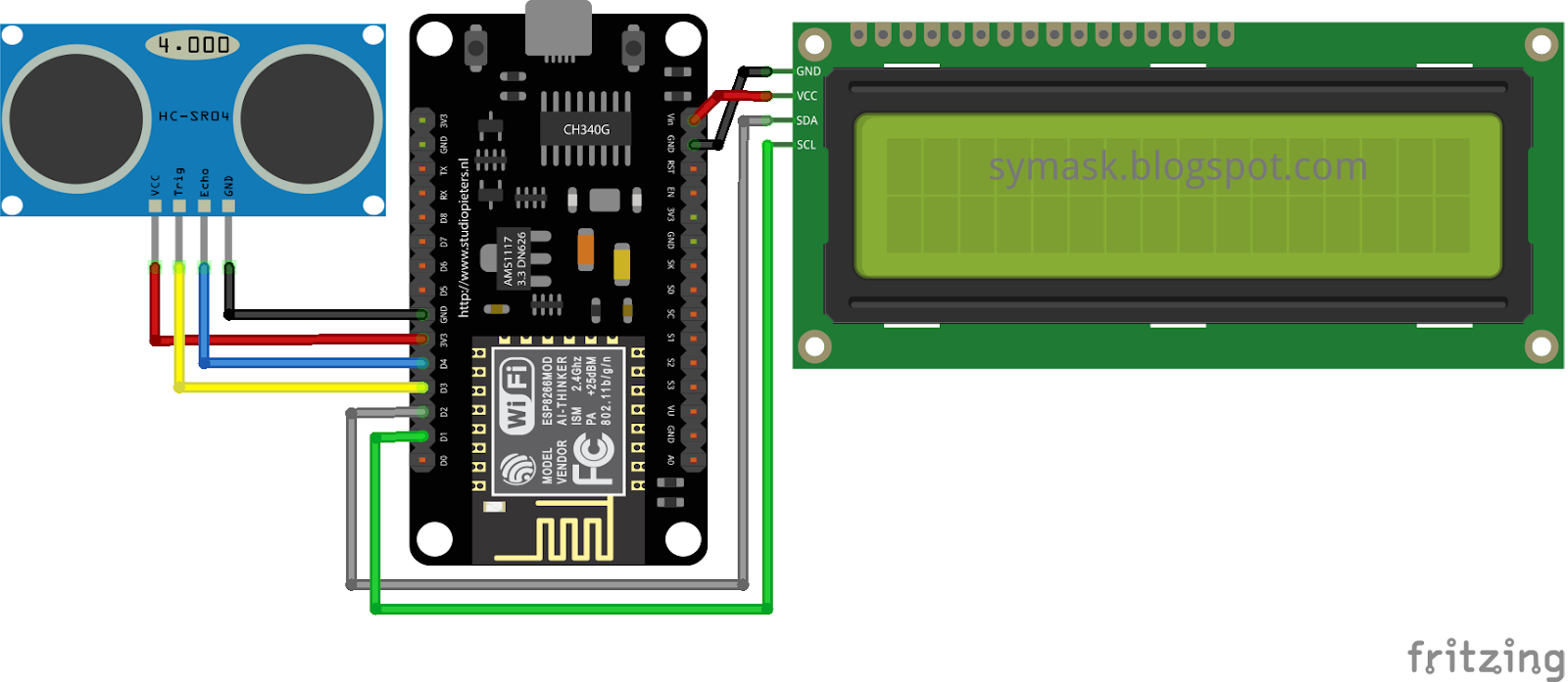 Nodemcu Ultrasonic Sensor