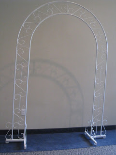 EFCC Weddings: White Aisle Stands & Arch