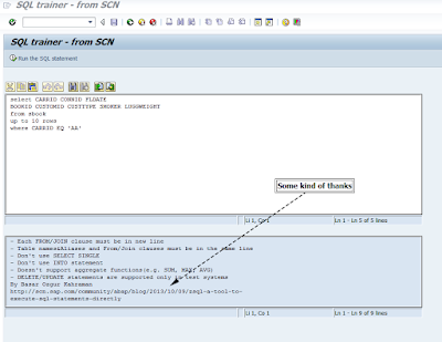 SAP ABAP Central: zSQL: A tool to execute SQL statements directly in sap