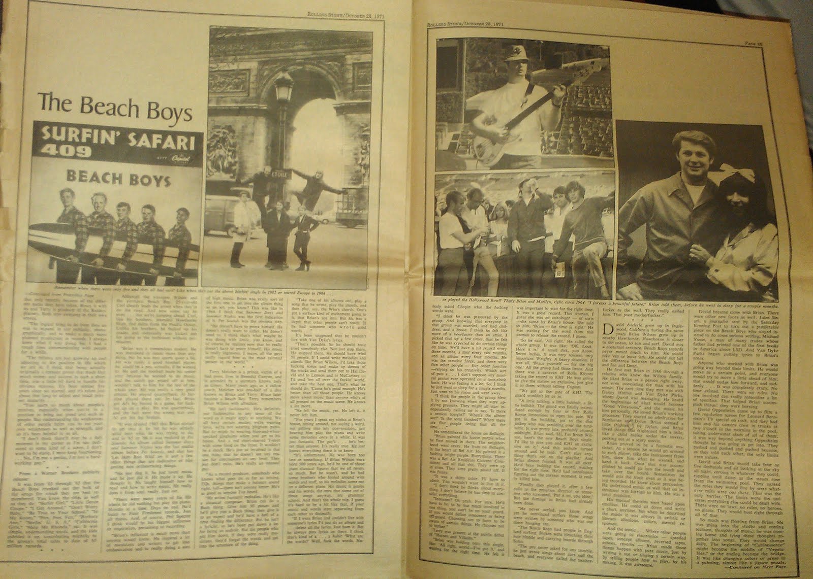 Warnakey's Beach Boys Blog: Rolling Stone Magazine 1971