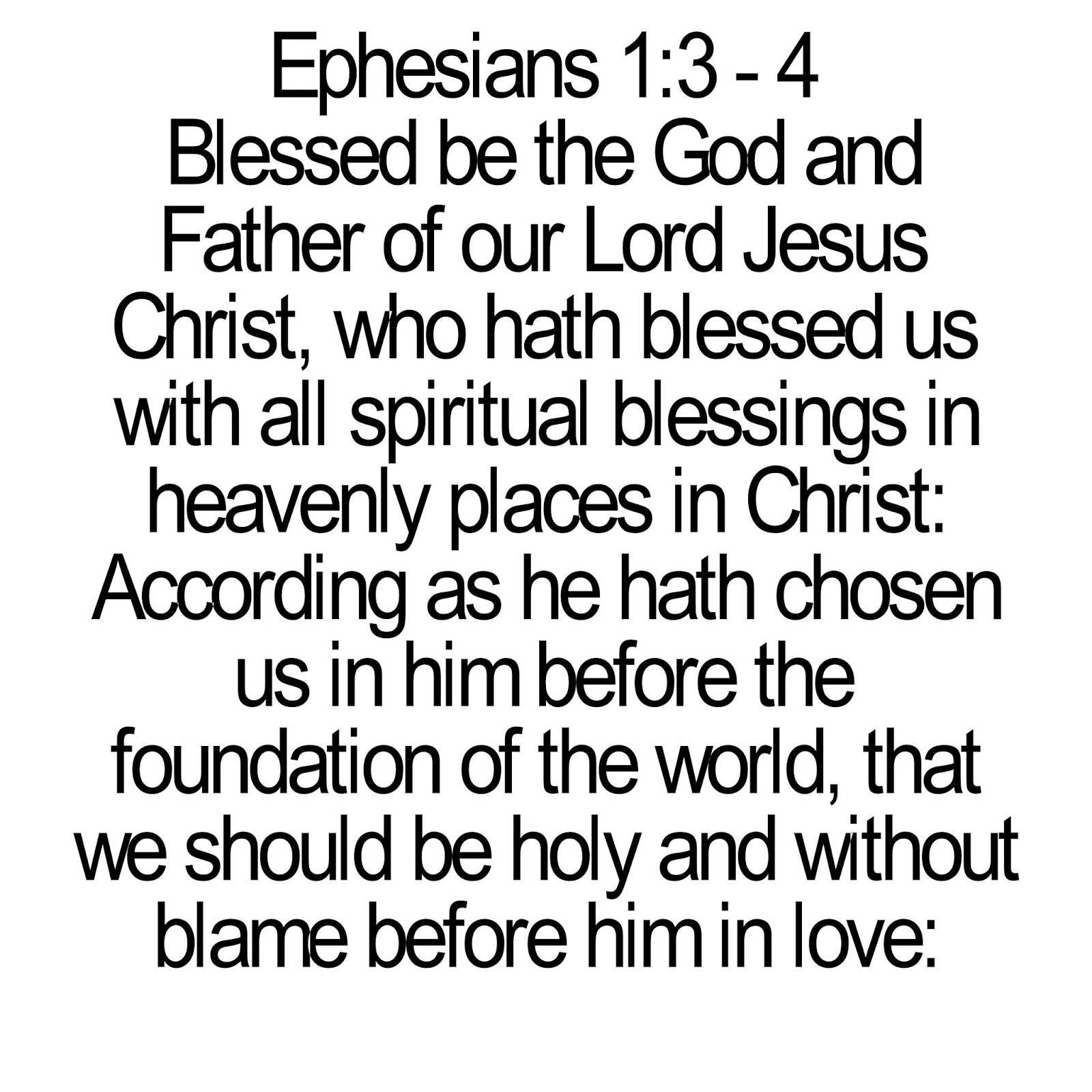 Ephesians 1:3-4 Posters