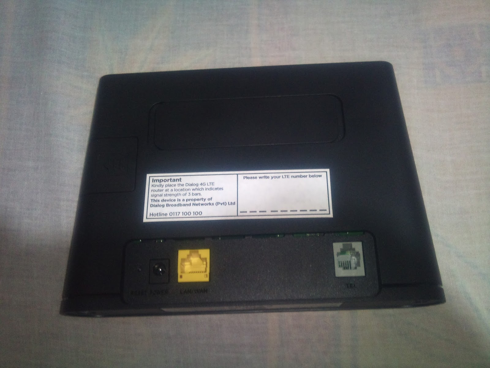 AI: Today I am bought HUAWEI B310s-925 Dialog 4G Router