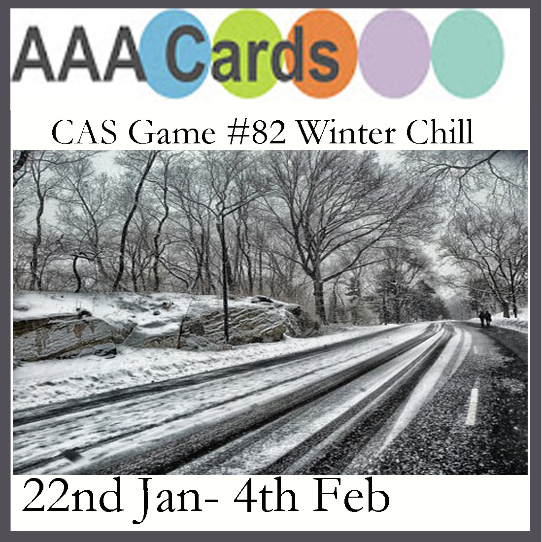 AAA Cards: CAS Game #82 - Winter Chill
