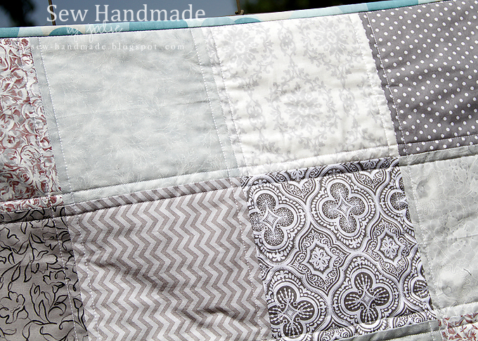 Sew Handmade: Gray Patchwork Child's Quilt - For Sale!