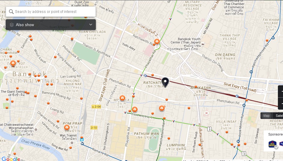 Indra Square Bangkok Map - Tourist Attractions in Bangkok Thailand ...