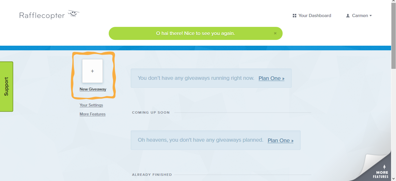 Cómo realizar un sorteo en Rafflecopter