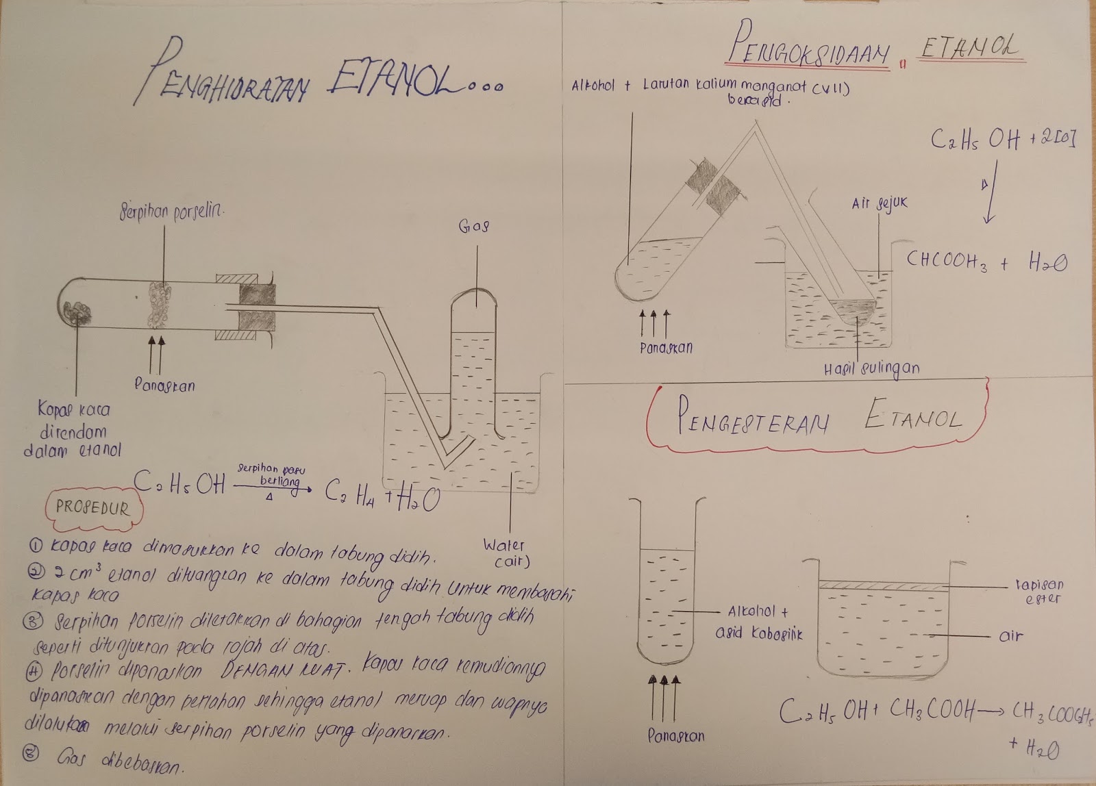 Cikgu Nurul : Tindak Balas Alkohol (Nota Pelajar)