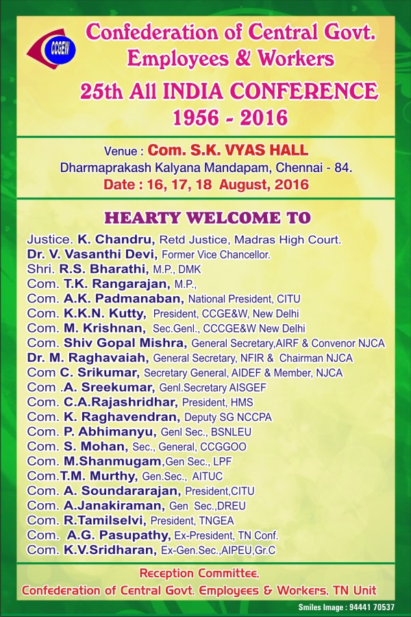 ALL INDIA POSTAL EMPLOYEES UNION GROUP C, TN CIRCLE, CHENNAI 600 002 ...