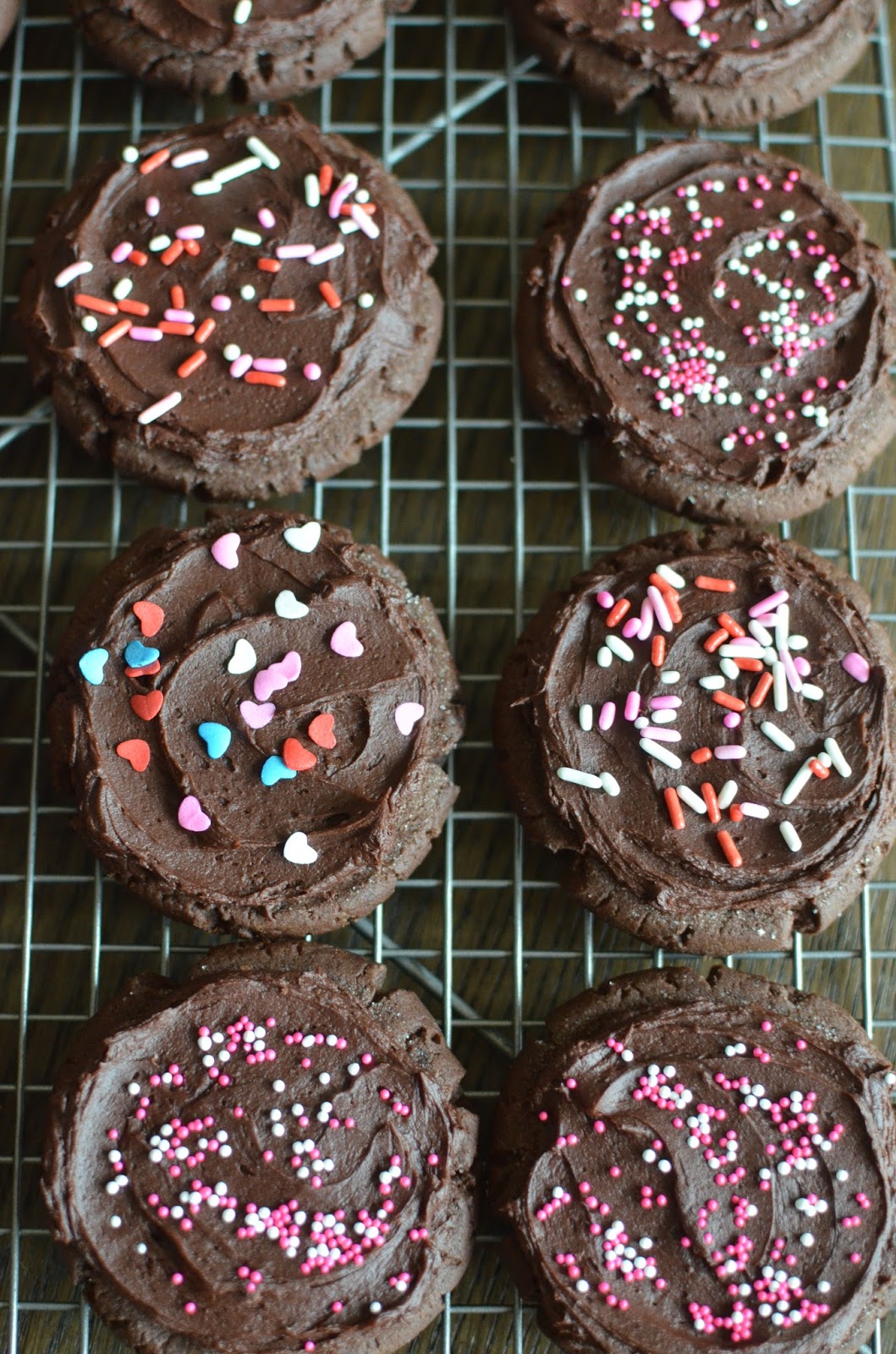 Playing with Flour: Soft chocolate frosted cookies