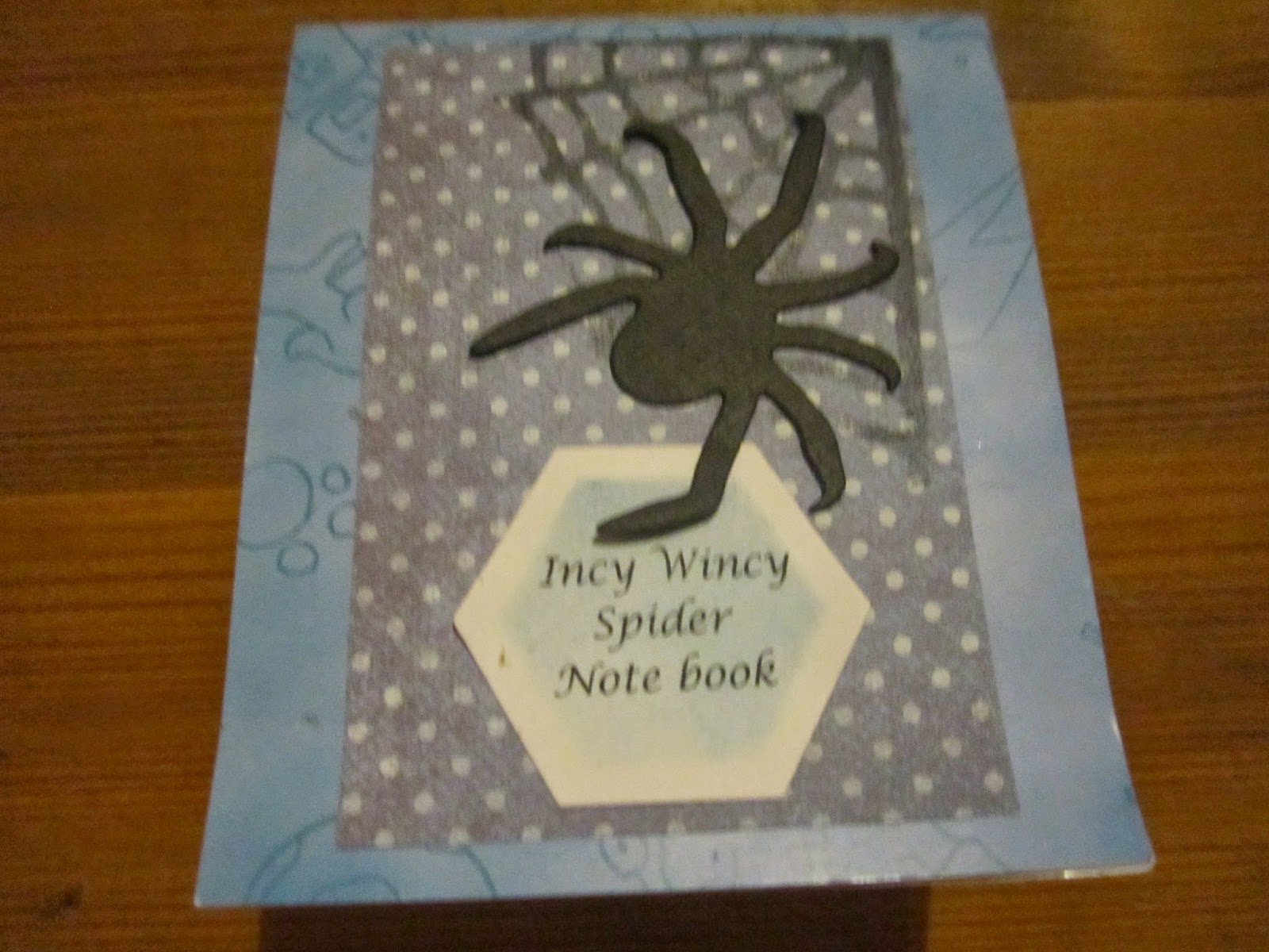 Busy Bee Makes: Incy Wincy Spider ~ Note Book Party Bag Gift