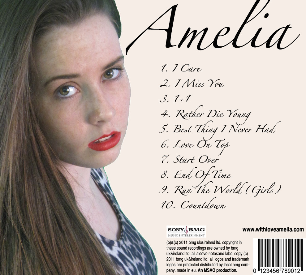 Shannon Foster A2 Media: Album - Back Cover, Spine, Behind CD & Thank ...