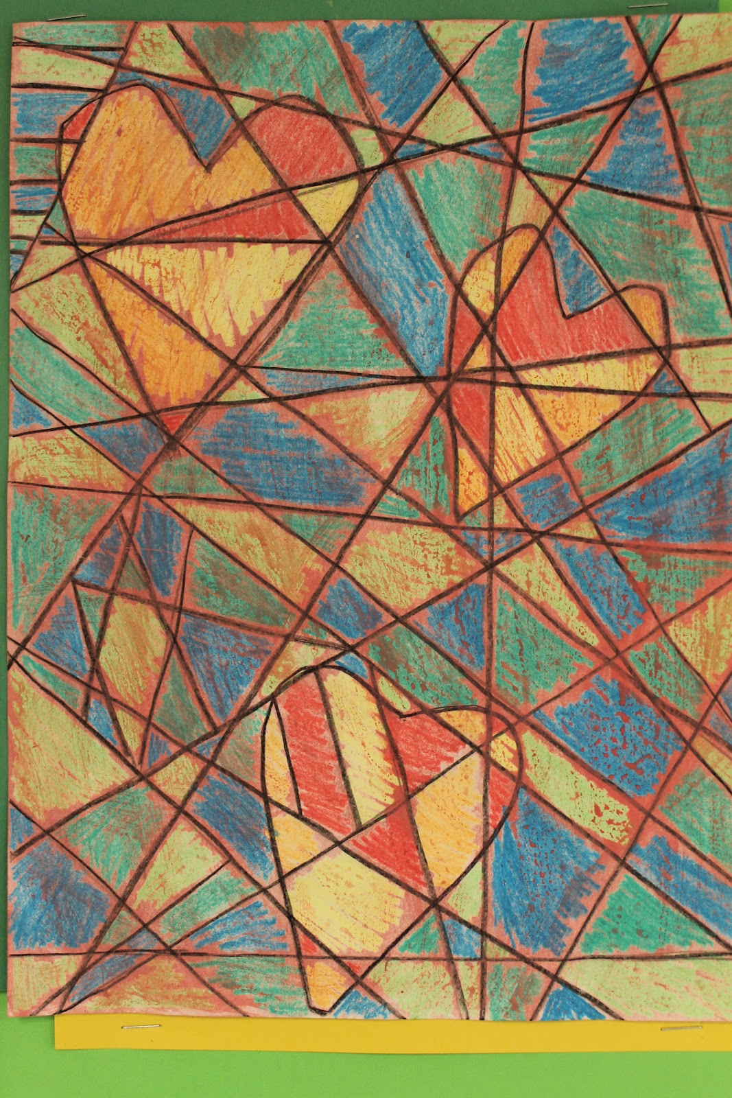 The Elemental Art Room: Cubist Hearts (Paul Klee)