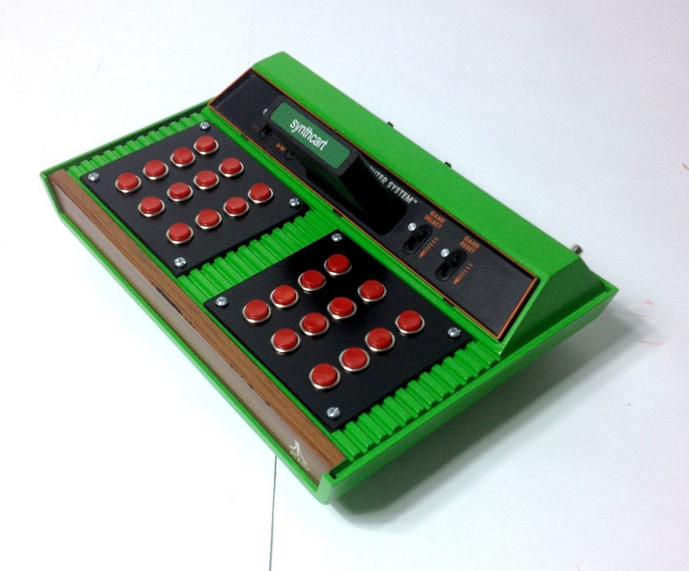 MATRIXSYNTH: Green Atari 2600 Synthcart System with Built-in Buttons